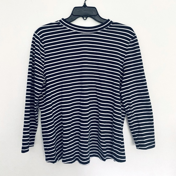 Clad & Cloth | Tops | Clad Cloth Crew Navy Striped Shirt | Poshmark